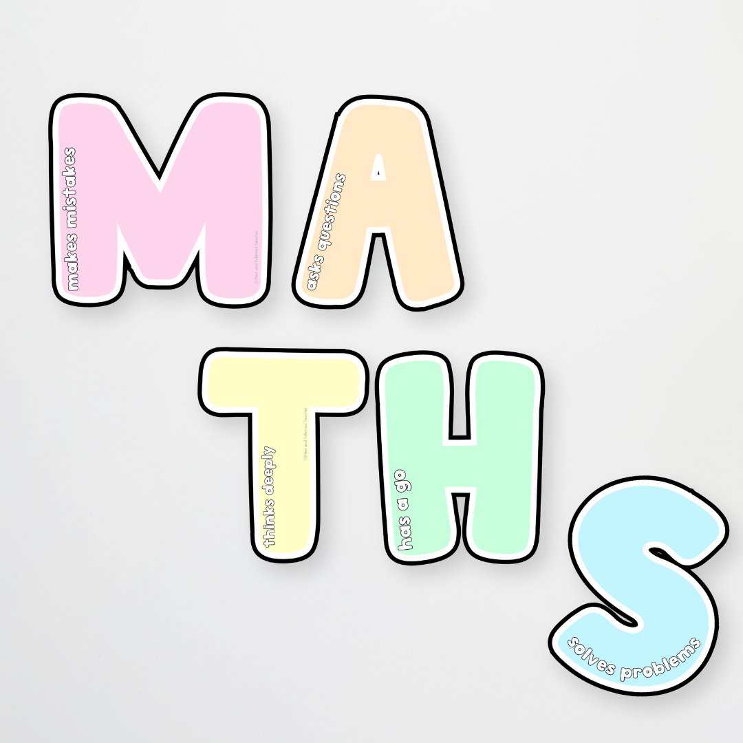 Mathematician Lettering and Wall Display - Pretty in Pastel Classroom ...