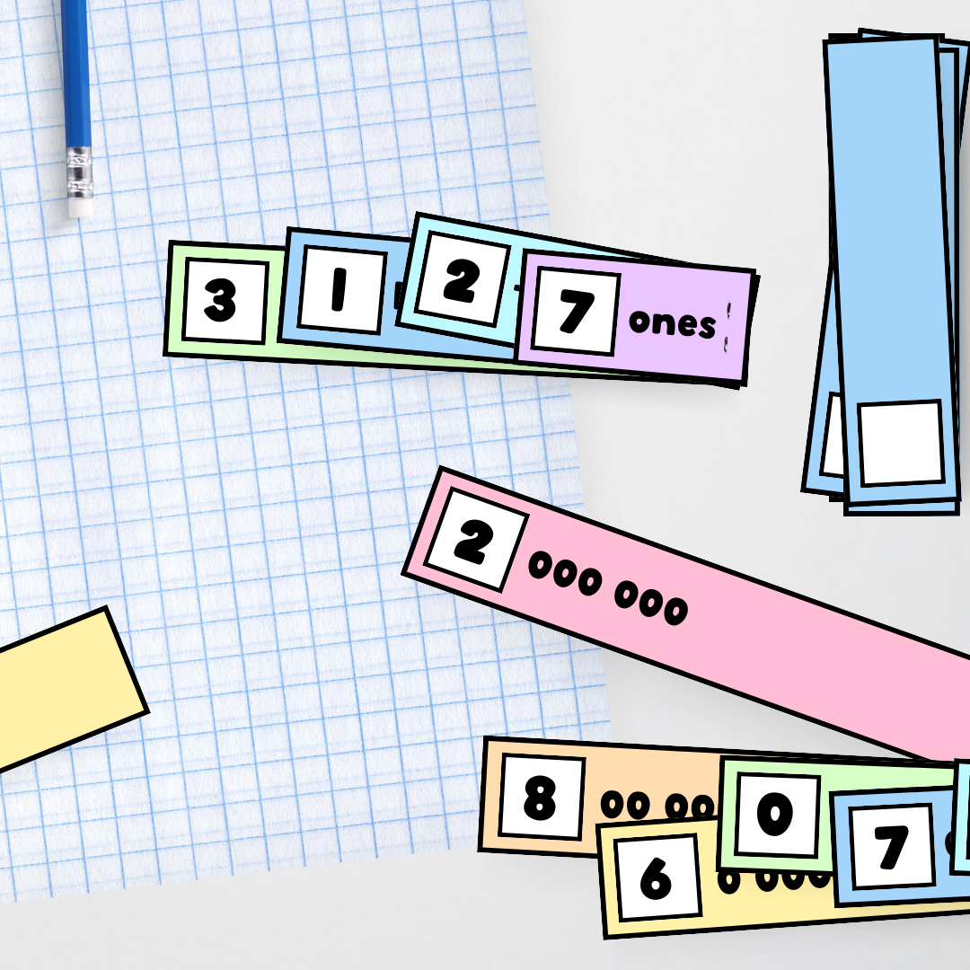 Place AND Value Strips | Non Standard Partitioning Activity | Gifted ...