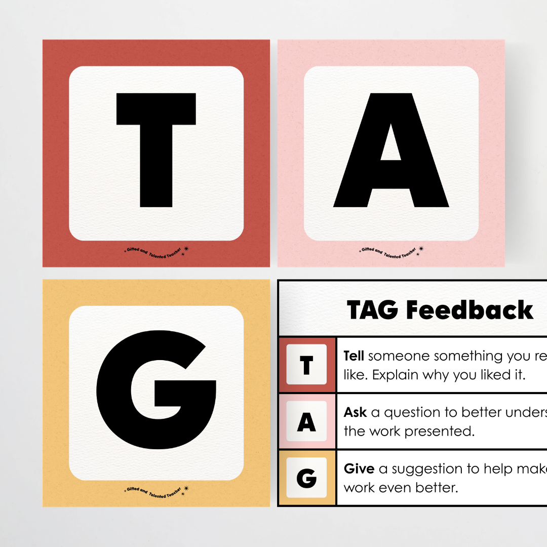 TAG Peer Feedback - Little Circus Classroom Decor | Teaching Resources