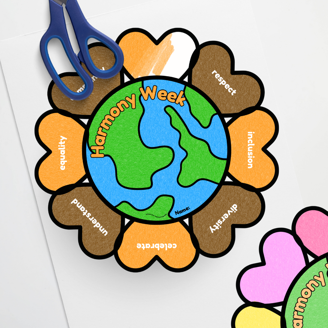 Harmony Week Activity: Globe Craft - Templates and Slides | Gifted and ...