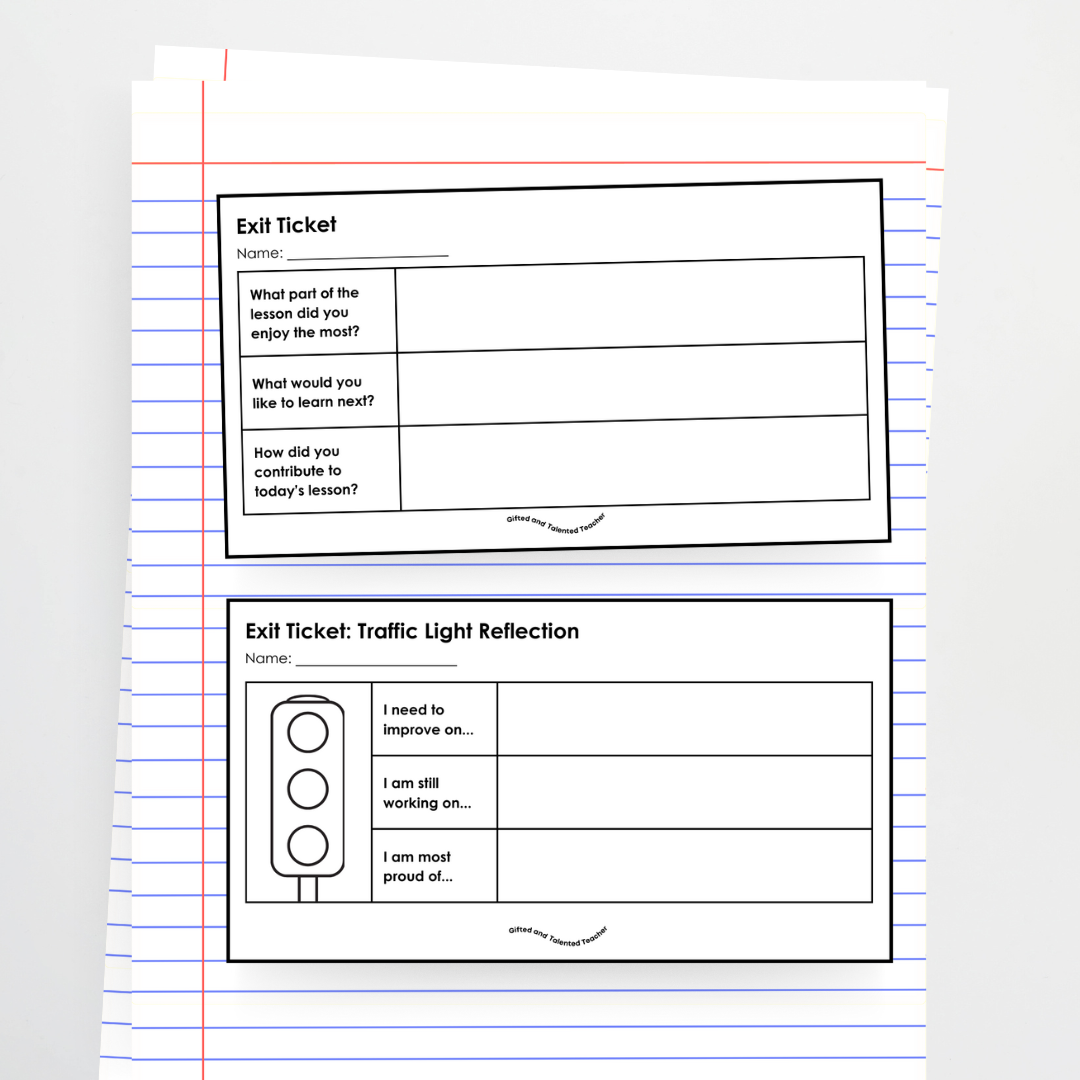 Exit Tickets: Self-Assessment, Peer Assessment and Teacher Assessment ...