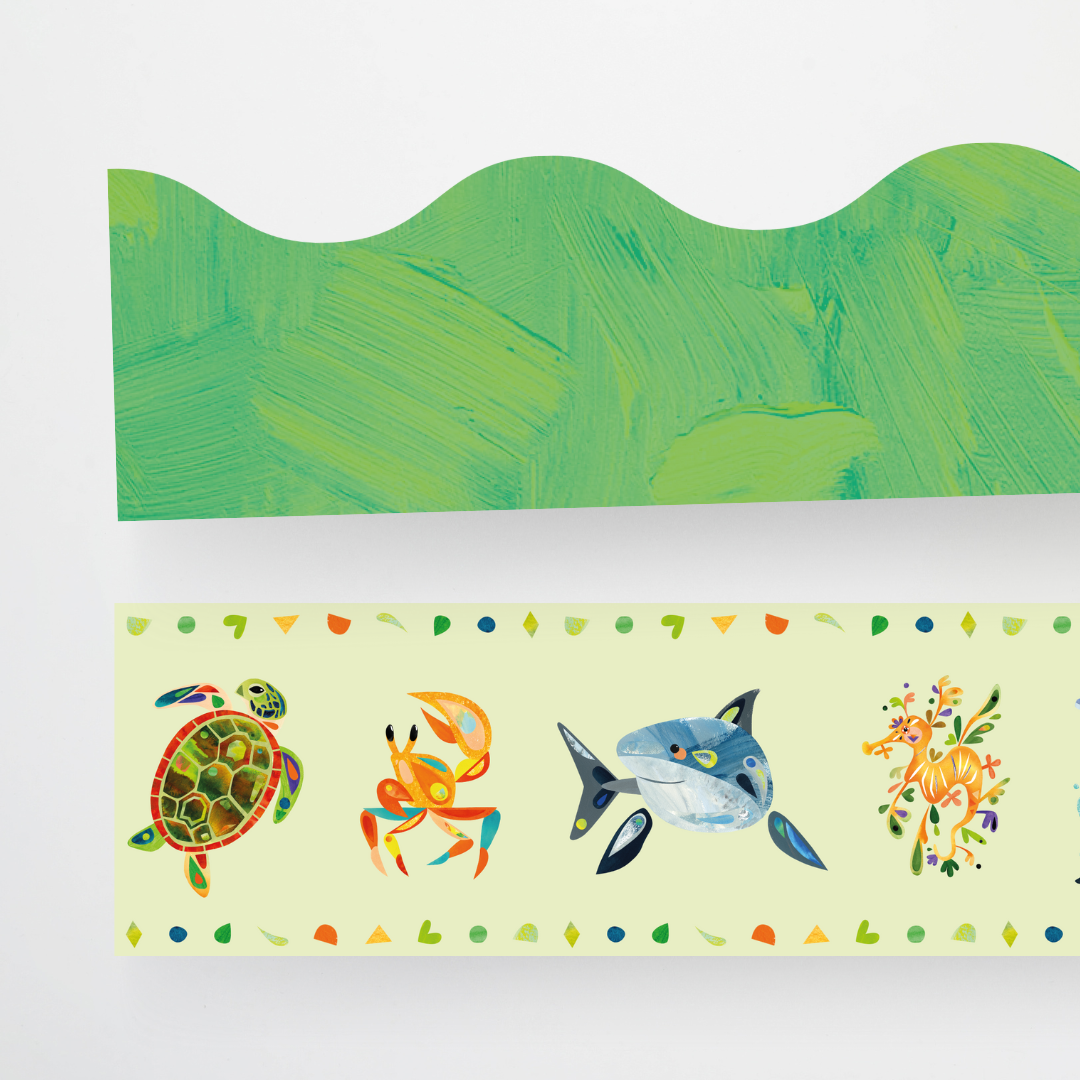 Pete Cromer: Green Border Set - Sea Life Classroom Decor | Gifted and ...