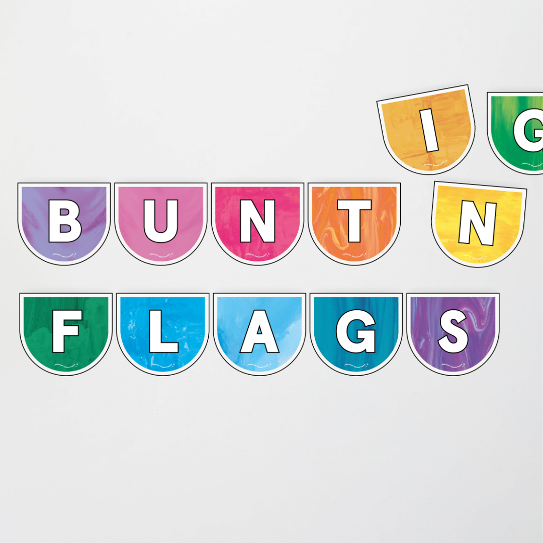 Bunting Flags and Lettering - Fauna and Flora Classroom Decor