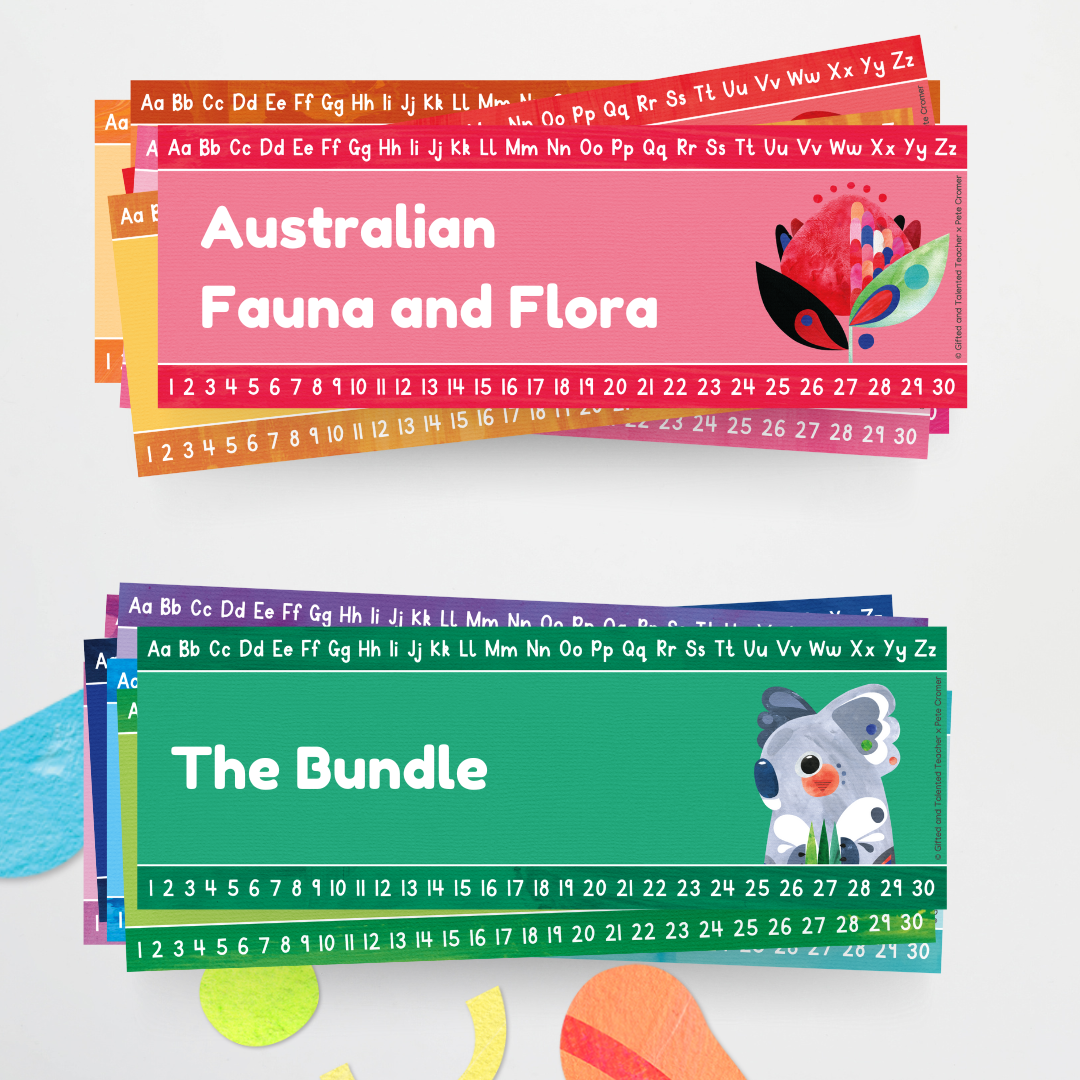 x Pete Cromer - Australian Fauna and Flora Classroom Decor Bundle