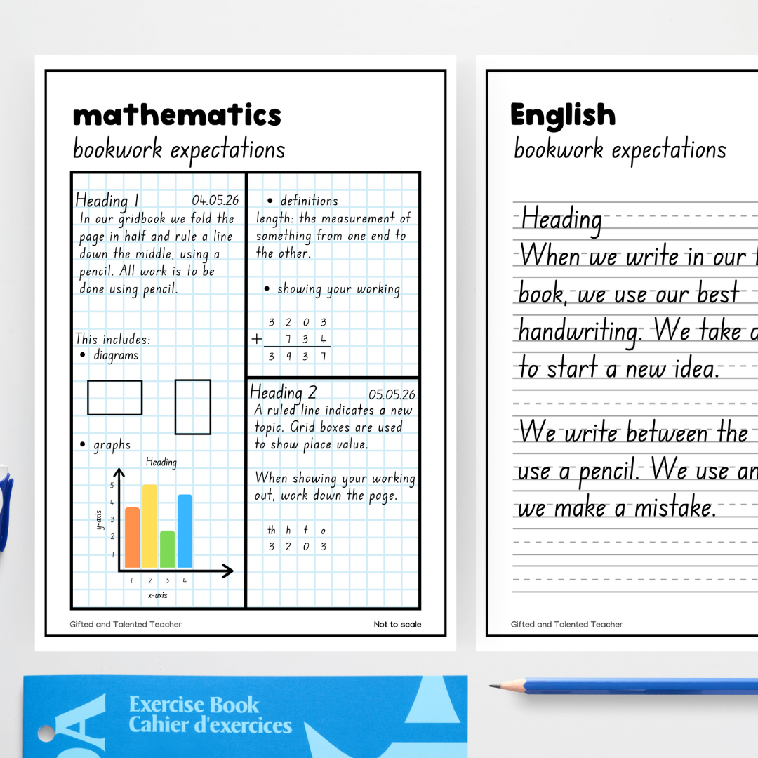 Back to School - Bookwork Expectations: Editable