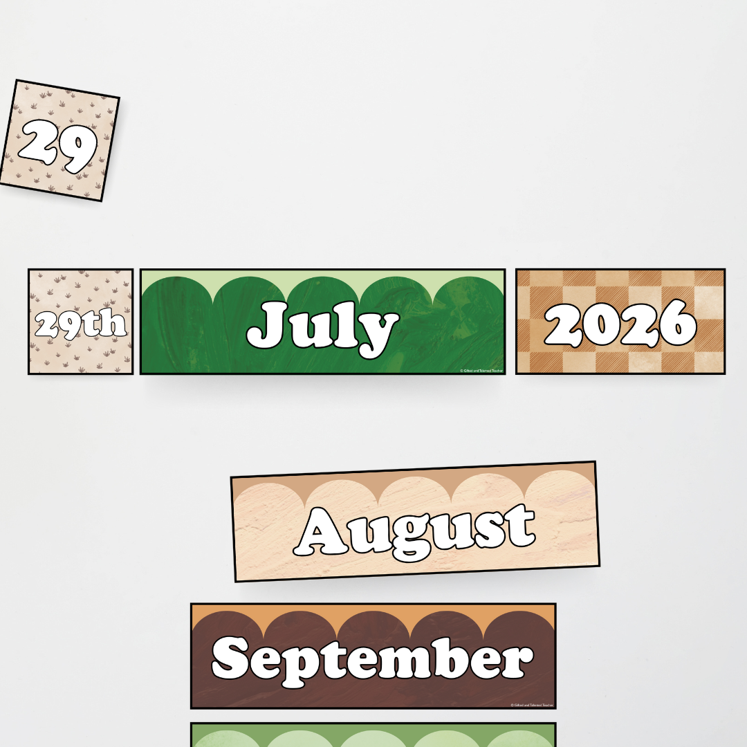 Flip Calendar - Woodland Classroom Decor | Gifted and Talented Teacher ...