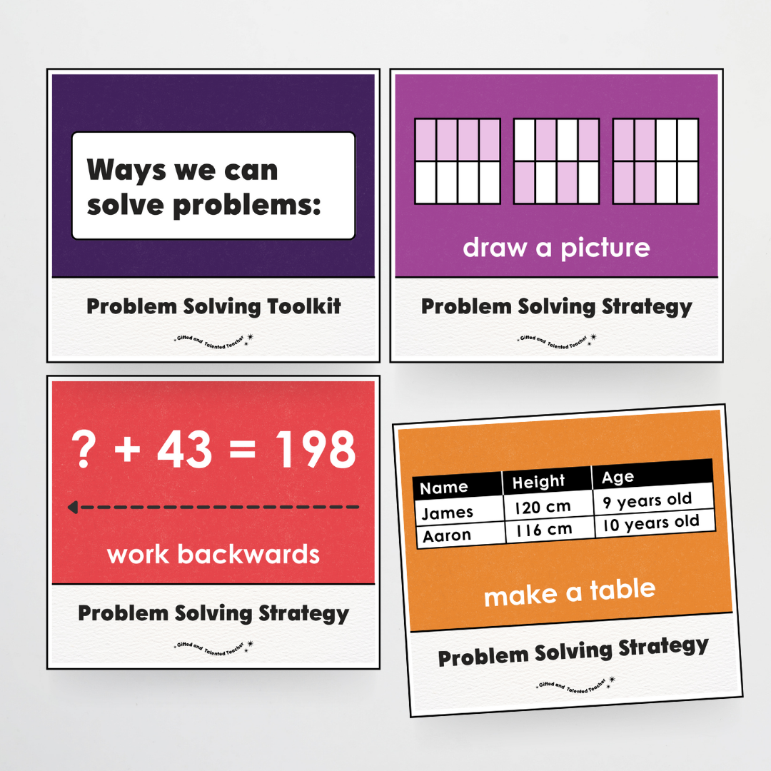 Upper Grades Problem Solving Strategy Toolkit - Space Classroom Decor
