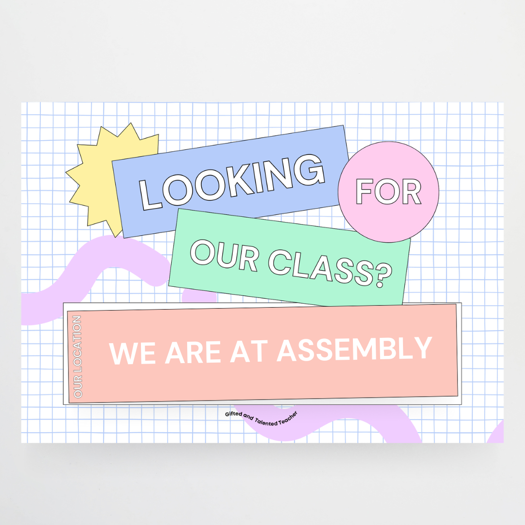 Location Door Display - School Doodles Classroom Decor | Gifted and ...