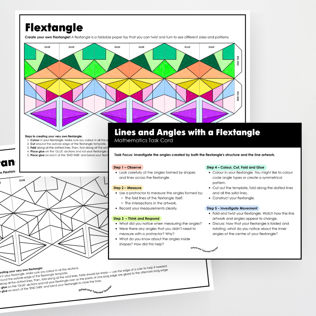 Flextangle and Kaleidocycle Origami Angles Investigation - Classroom Activity | Gifted and ...