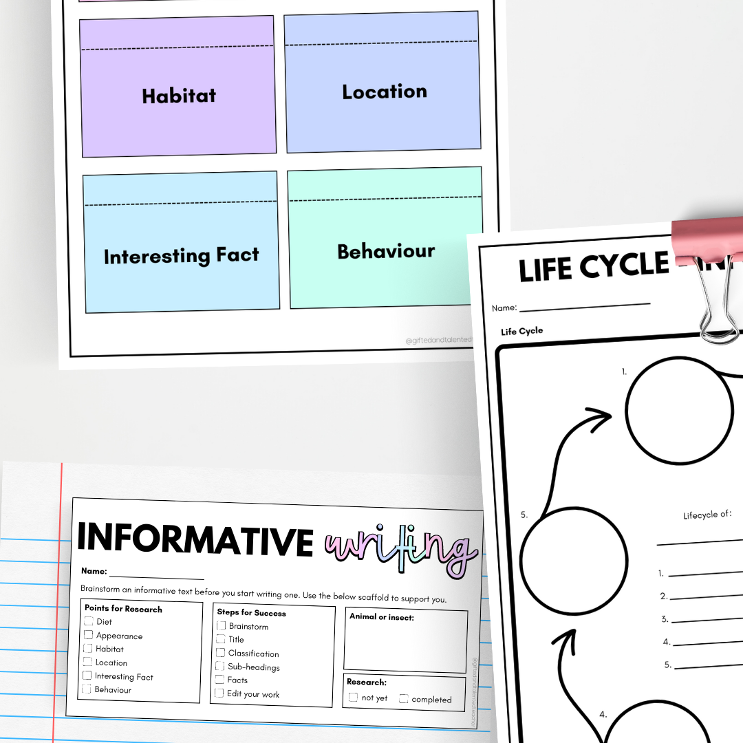 Informative Writing Pack: Animal or Insect | Gifted and Talented ...