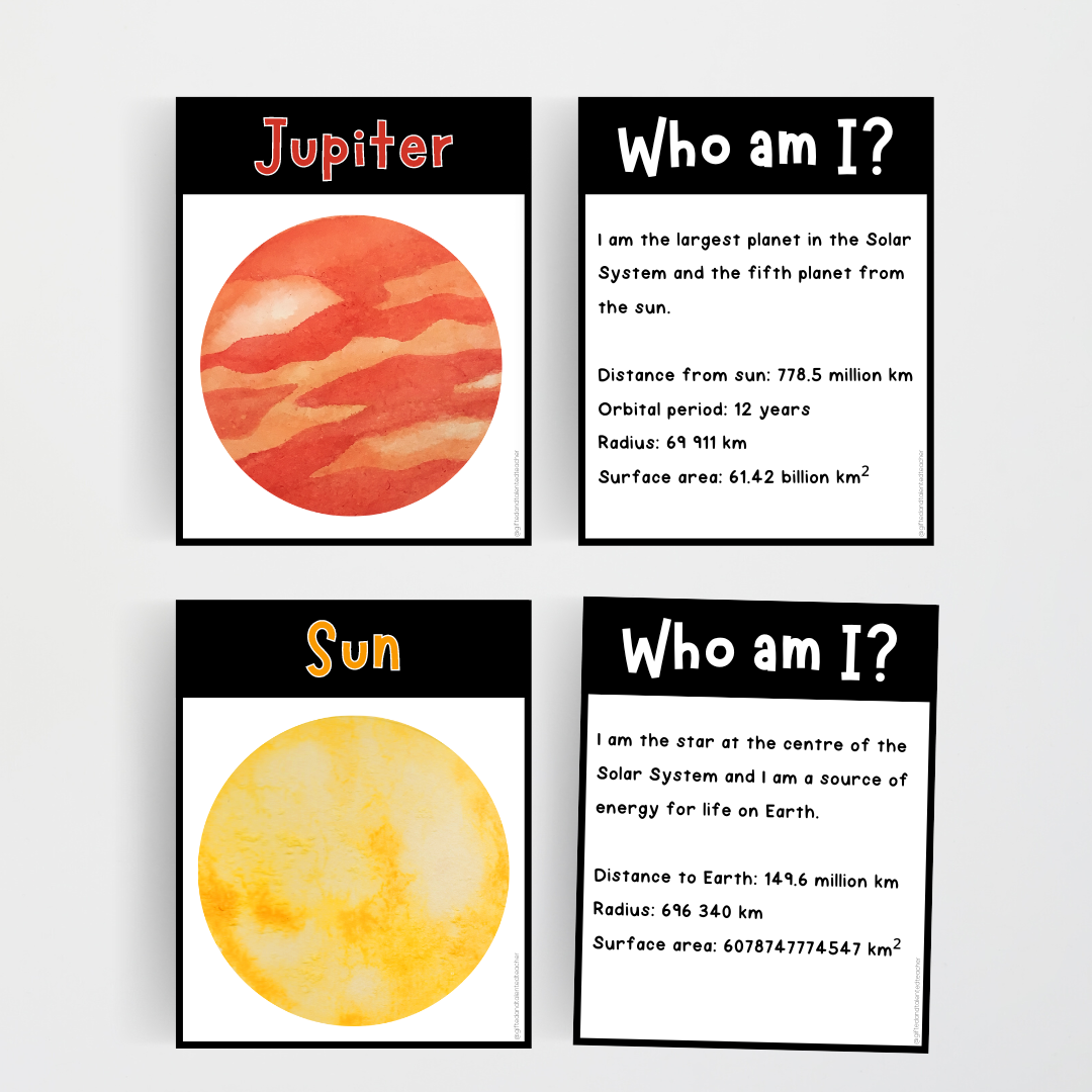 The Solar System: Who am I? Card Match | Gifted and Talented Teacher ...