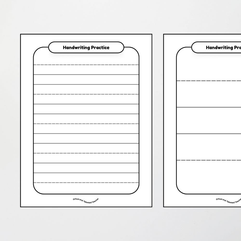 Lined Handwriting Practice Mats | Gifted and Talented Teacher - Teacher ...