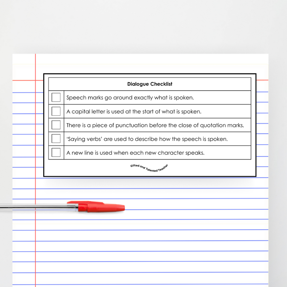 Dialogue Checklist - Self Assessment | Teaching Resources