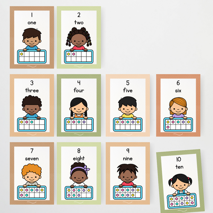 Ten Frames Posters - Place Value Posters: Woodland Classroom Decor