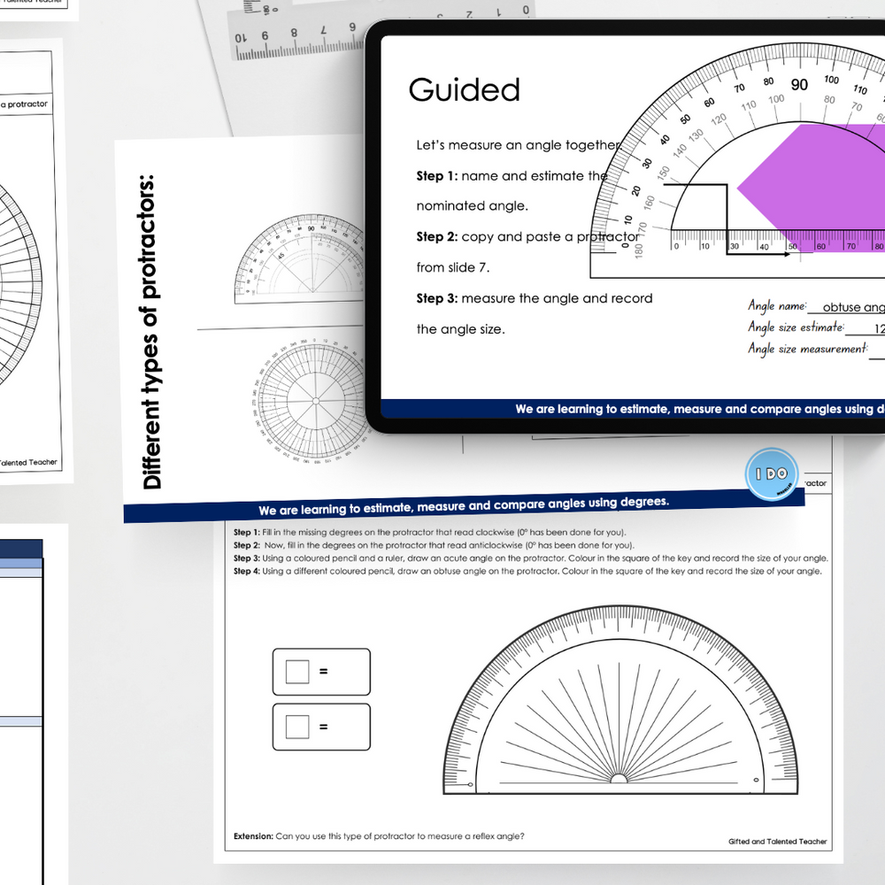 Using a Protractor Bundle | Measurement | Gifted and Talented Teacher ...