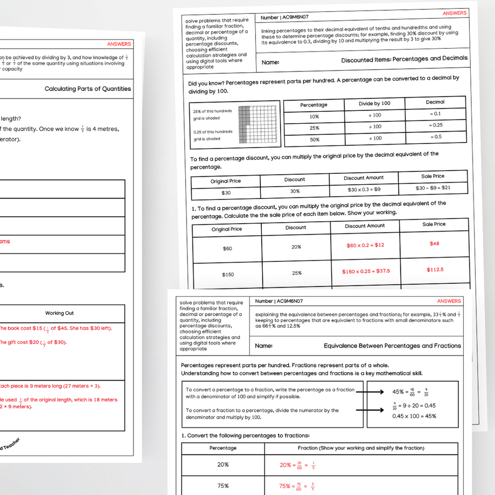 Number Bundle - Year 6 Australian Curriculum | Gifted and Talented ...