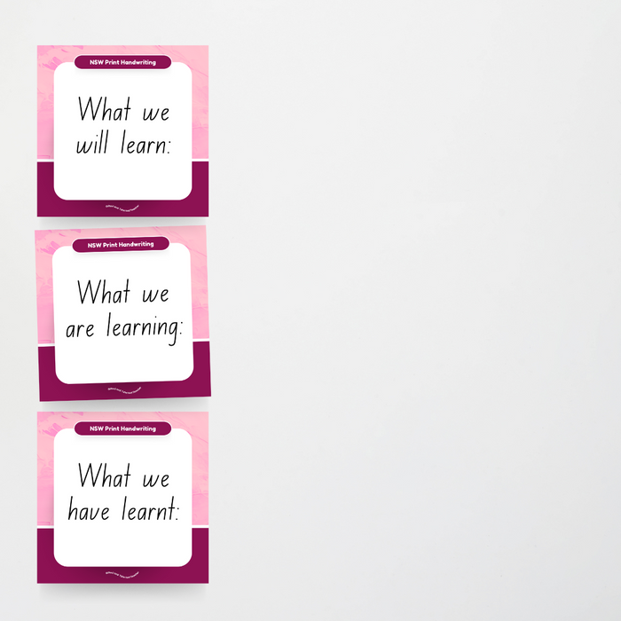 New South Wales Foundation Font: Unlined Handwriting Posters - Rainbow ...