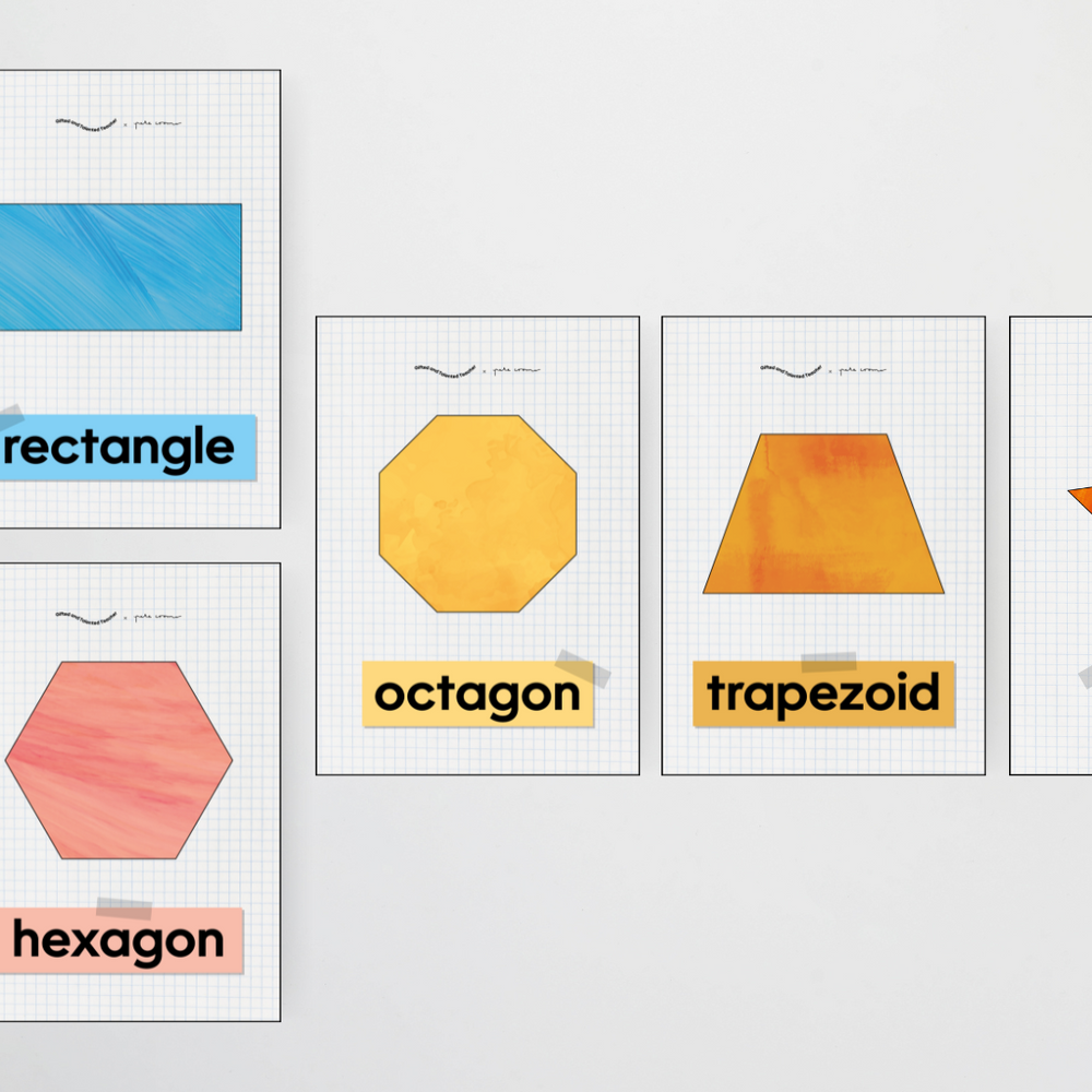 Pete Cromer: 2D Shapes Posters - Insect Life Classroom Decor