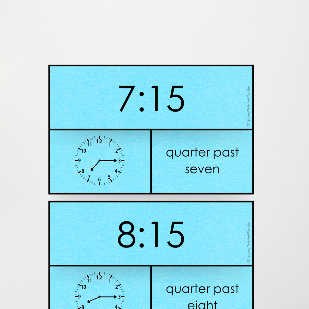 Relative Time - 'quarter past' the hour | Maths Teacher Resources