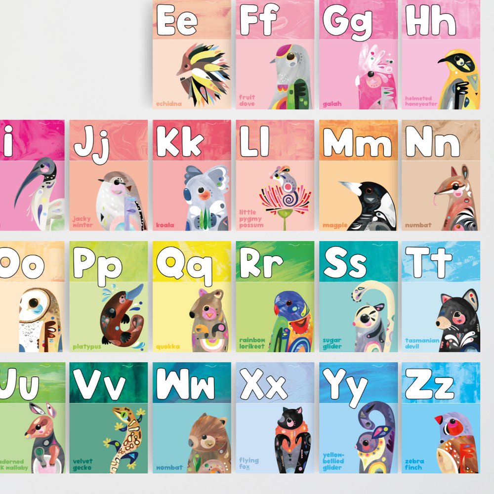 Pete Cromer: Alphabet Posters Australian Fauna & Flora Classroom Decor