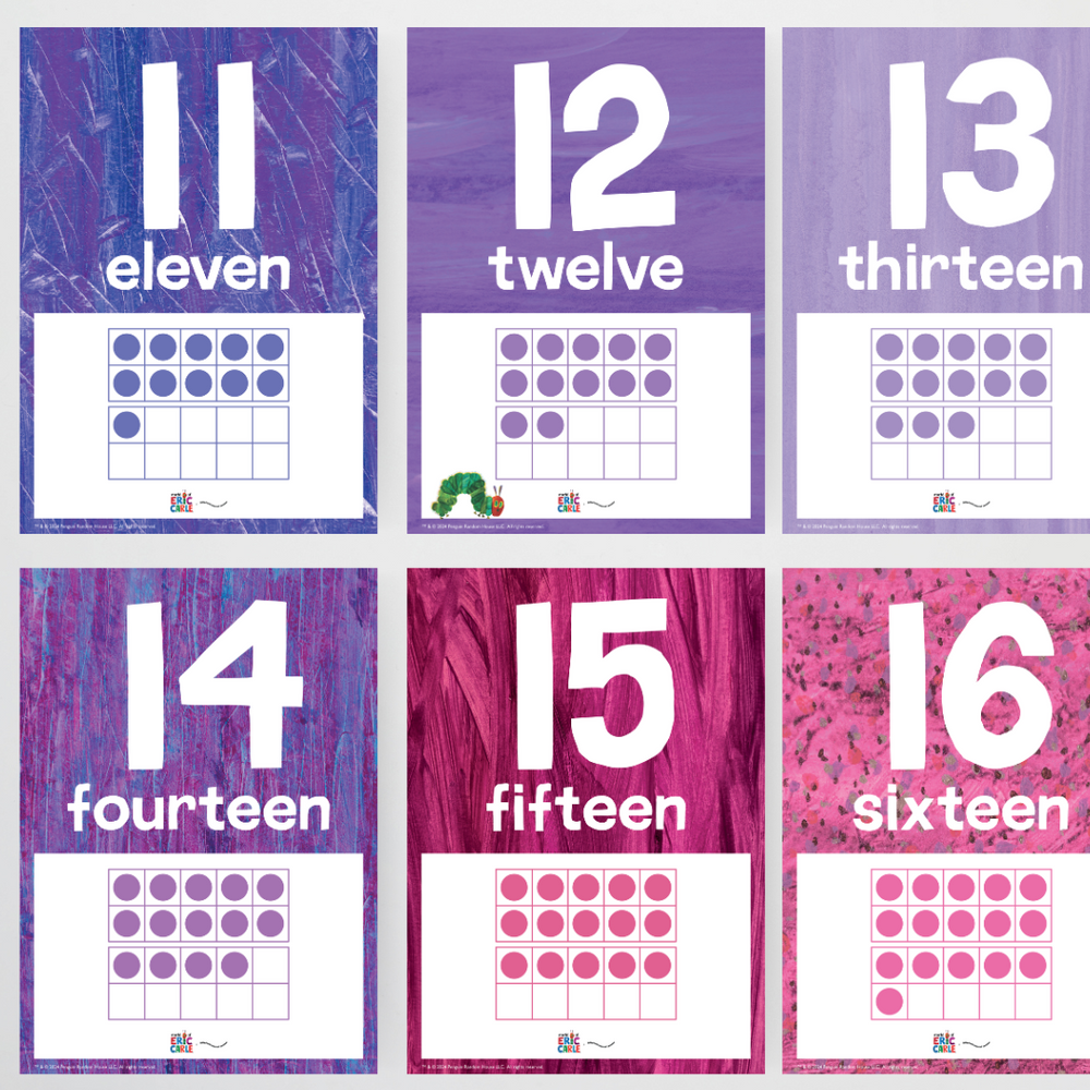 Ten Frames Number Posters - The Very Hungry Caterpillar™ | Gifted and ...