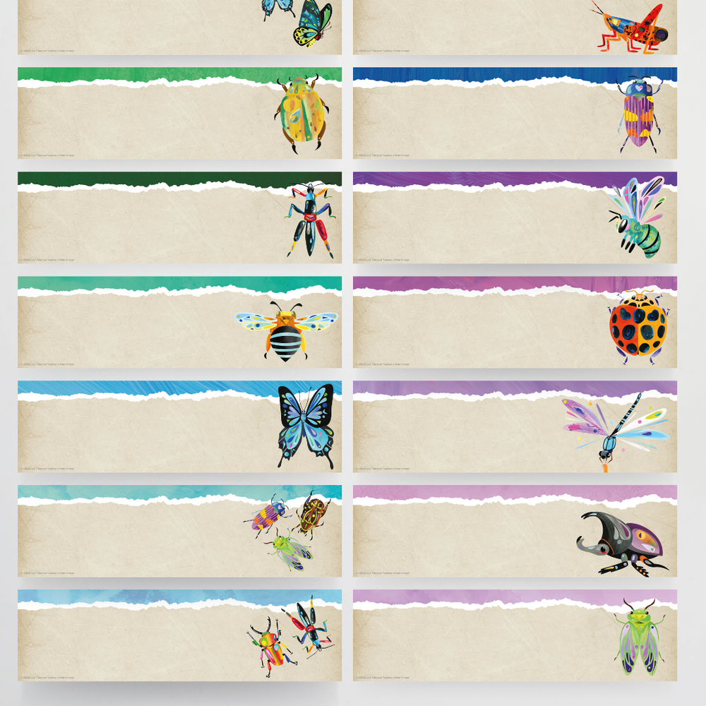 Pete Cromer: Tote Tray Labels - Insect Life Classroom Decor | Gifted ...