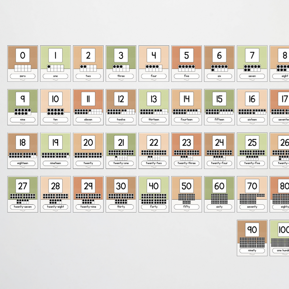 Ten Frames Number Posters - Woodland Classroom Decor | Gifted and ...