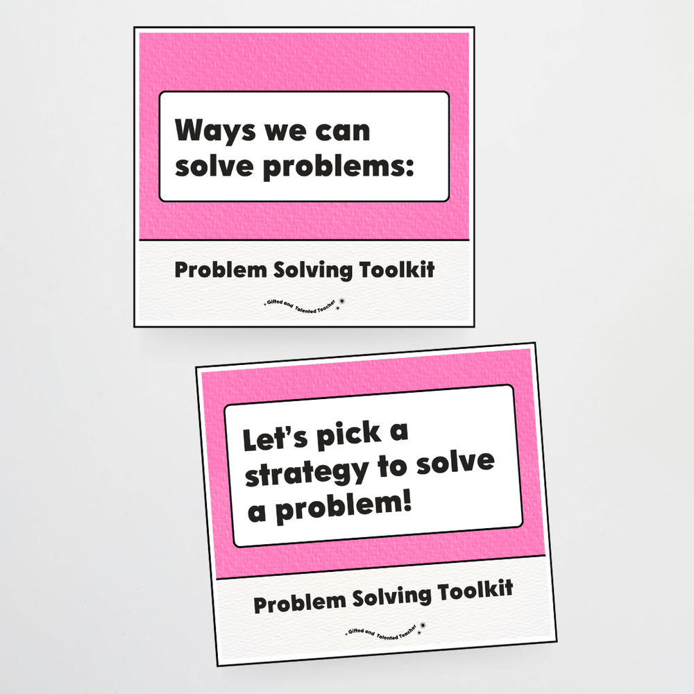 Lower Grades Problem Solving Strategy Toolkit: Rainbow Classroom Decor