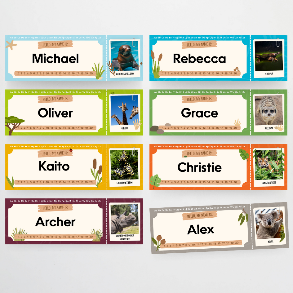 Taronga Zoo: Desk Labels - Taronga Zoo Classroom Decor | Gifted and ...