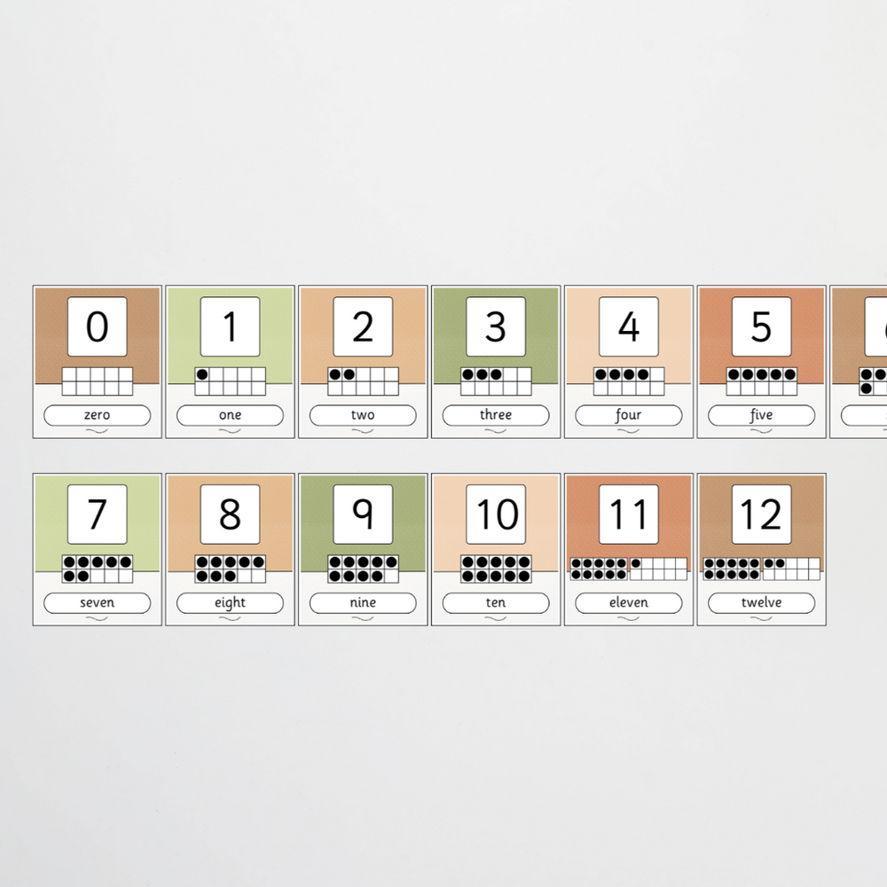 Ten Frames Number Posters - Woodland Classroom Decor | Gifted and ...