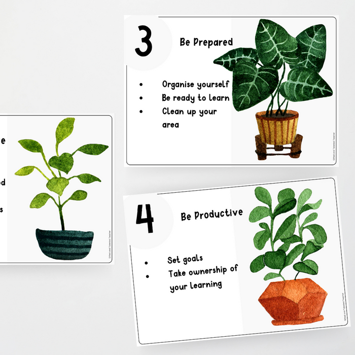 Classroom Expectations - Boho Botanical Classroom Decor | Gifted and ...