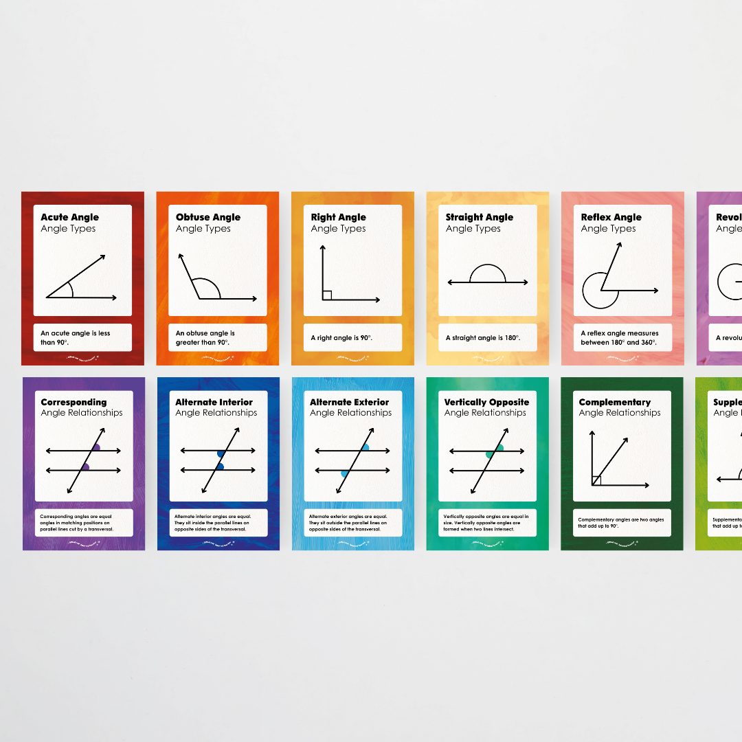 Angle Types and Angle Relationships Posters Bundle - Insect Life ...