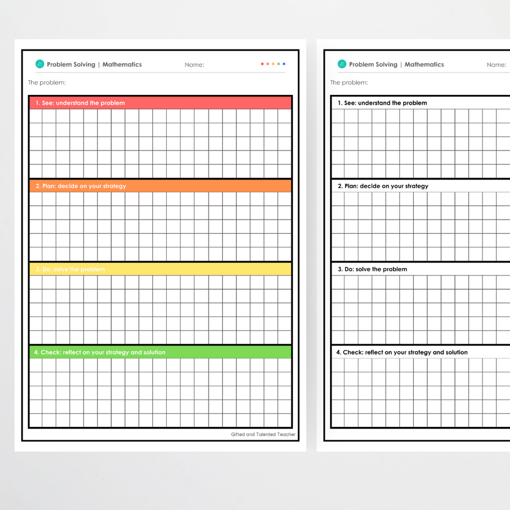 See, Plan, Do, Check Problem Solving Mats | Teaching Resources