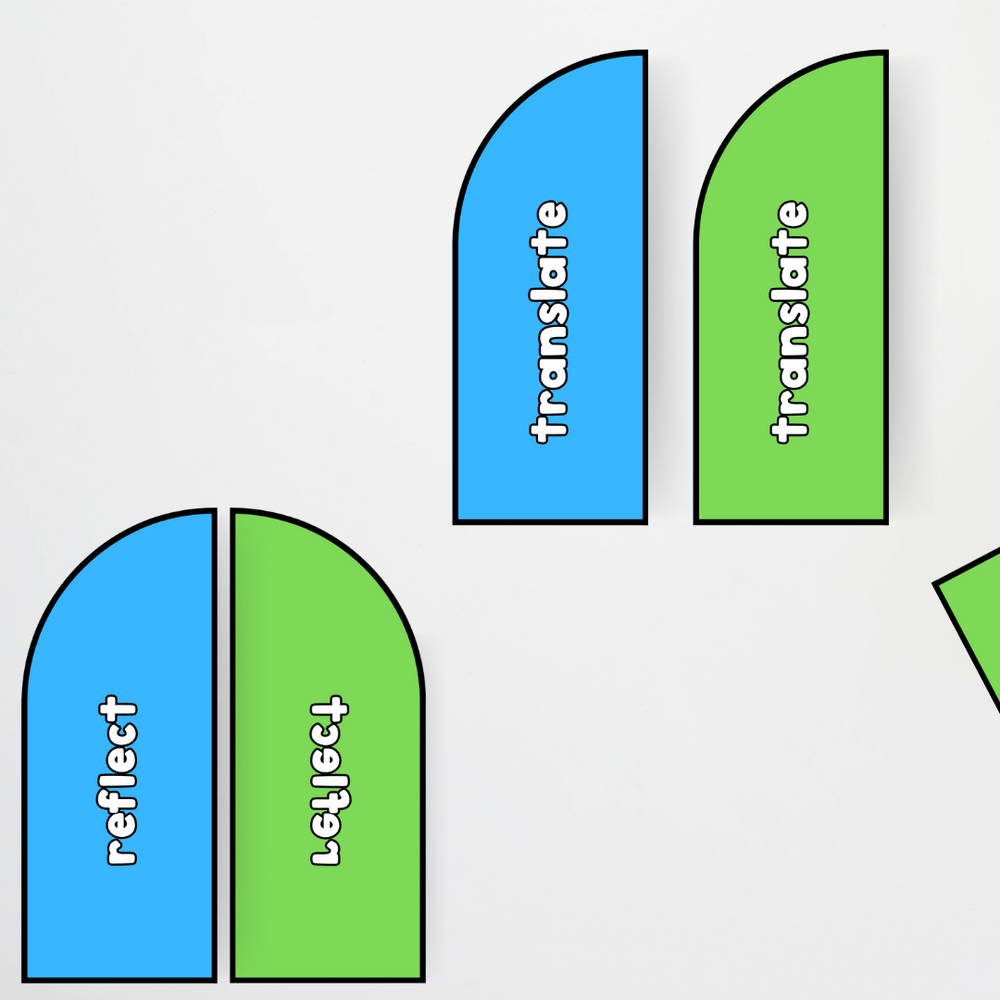 Reflect, Translate and Rotate | Bulletin Board Tiles | Gifted and ...