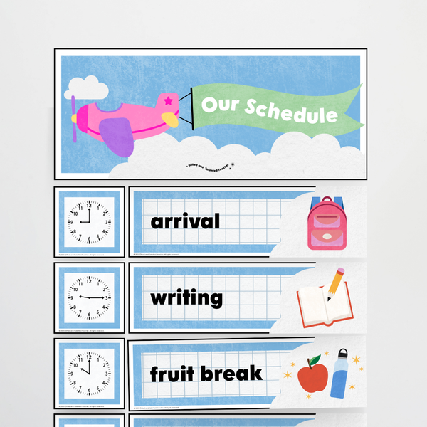Visual Timetable Daily Schedule - Rainbow Classroom Decor