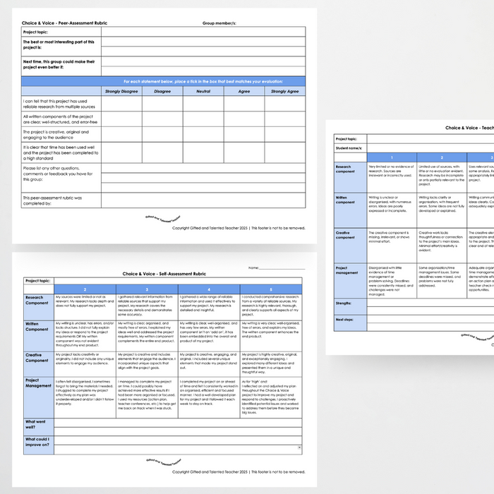 Choice and Voice: The Bundle - Gifted Education Resources | Gifted and ...