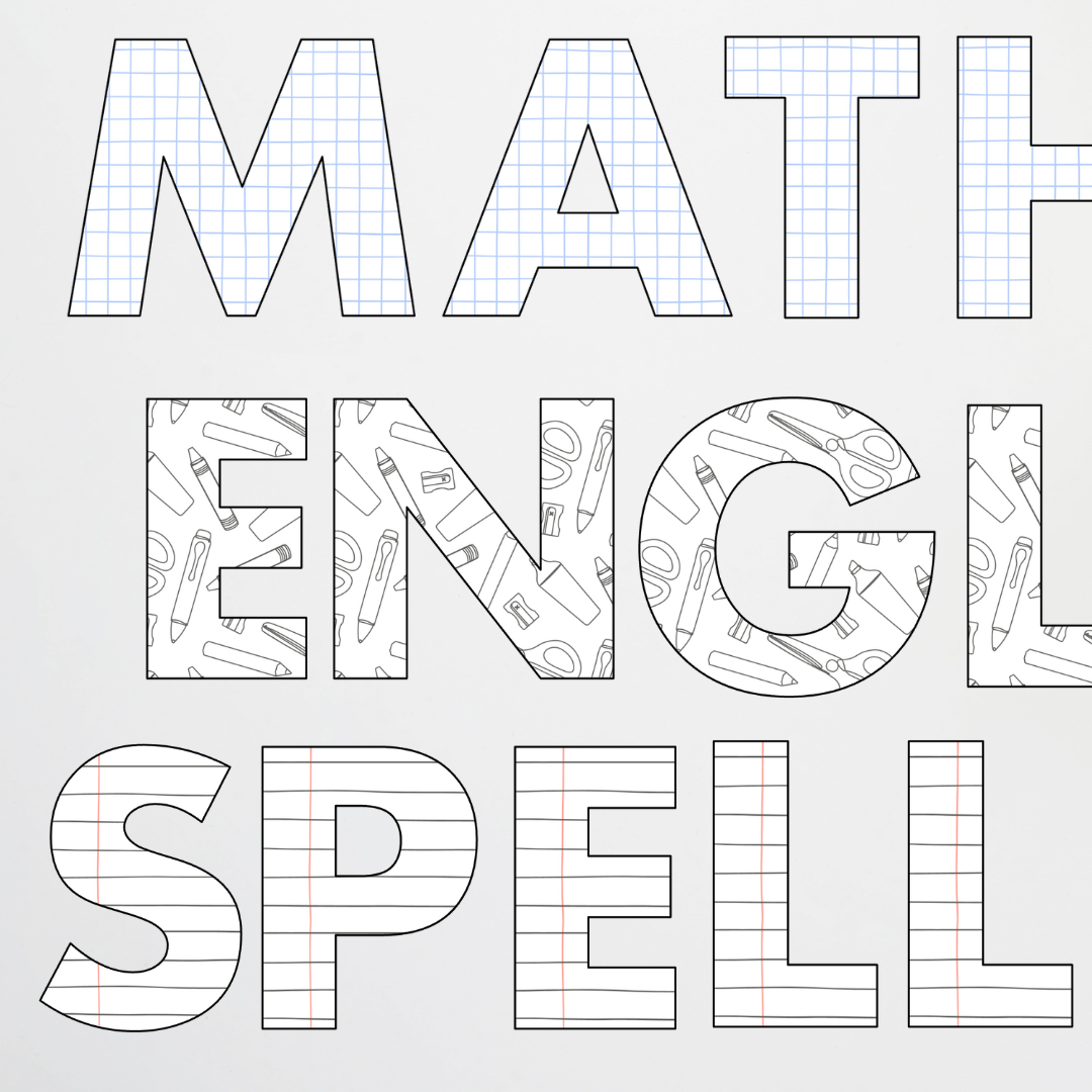 Lettering - School Doodles Classroom Decor | Gifted and Talented ...