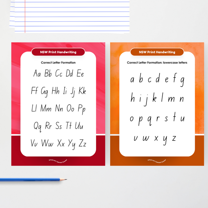 New South Wales Foundation Font Handwriting Posters and Poem - Rainbow ...