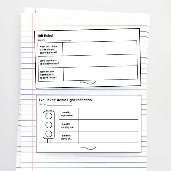 Exit Tickets: Self-Assessment, Peer Assessment and Teacher Assessment ...