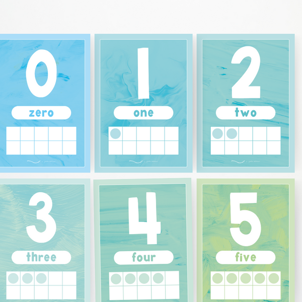 Pete Cromer: Ten Frames Number Posters - Sea Life Classroom Decor