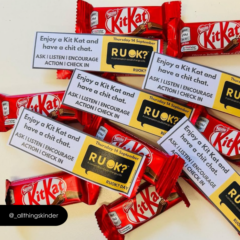 R U OK? Day Kit Kat Template | Gifted and Talented Teacher - Teacher ...