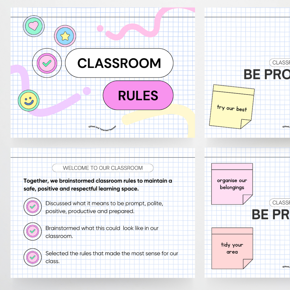 Classroom Rules - School Doodles Classroom Decor | Gifted and Talented ...