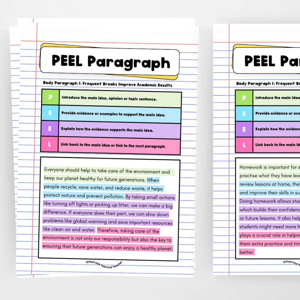 PEEL Paragraph Structure Posters | Persuasive Purposes