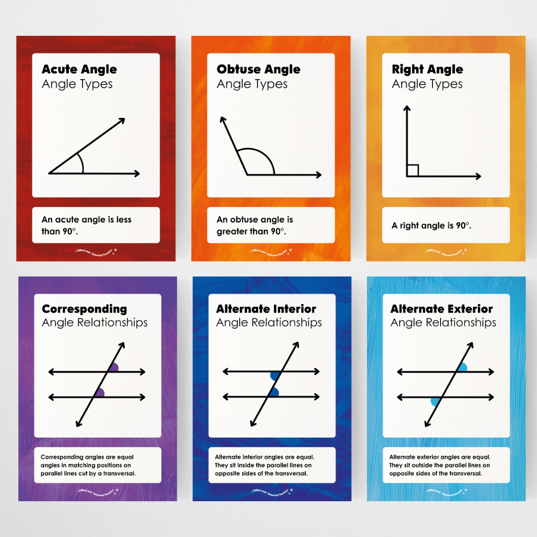 Angles Types and Angle Relationships Posters Bundle - Insect Life ...
