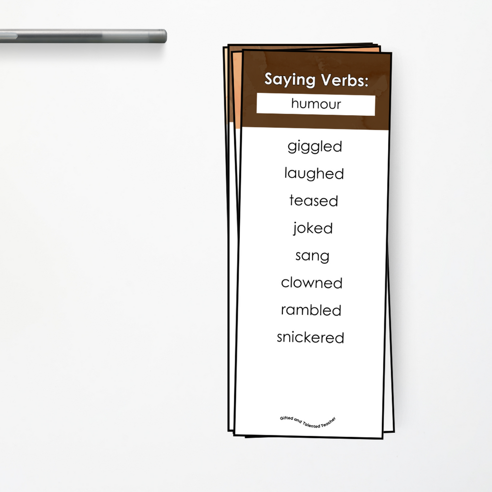 Saying Verbs - Dialogue and Direct Speech | Gifted and Talented Teacher ...
