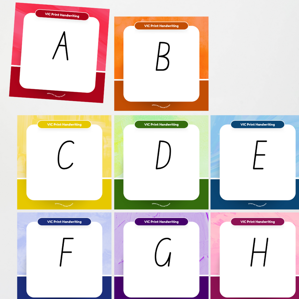 Victorian Print Font: Unlined Handwriting Posters - Teacher Resources