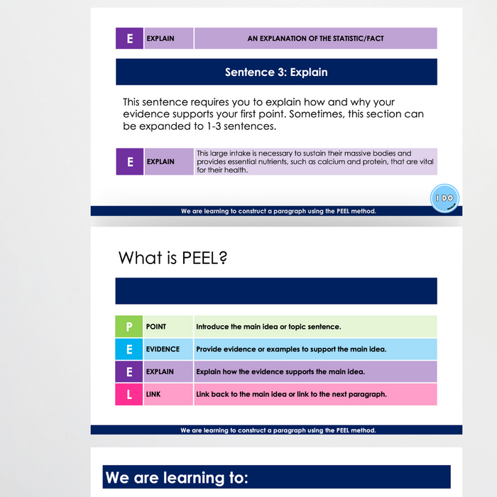PEEL Paragraph Structure Bundle | Informative Purposes | Gifted and ...