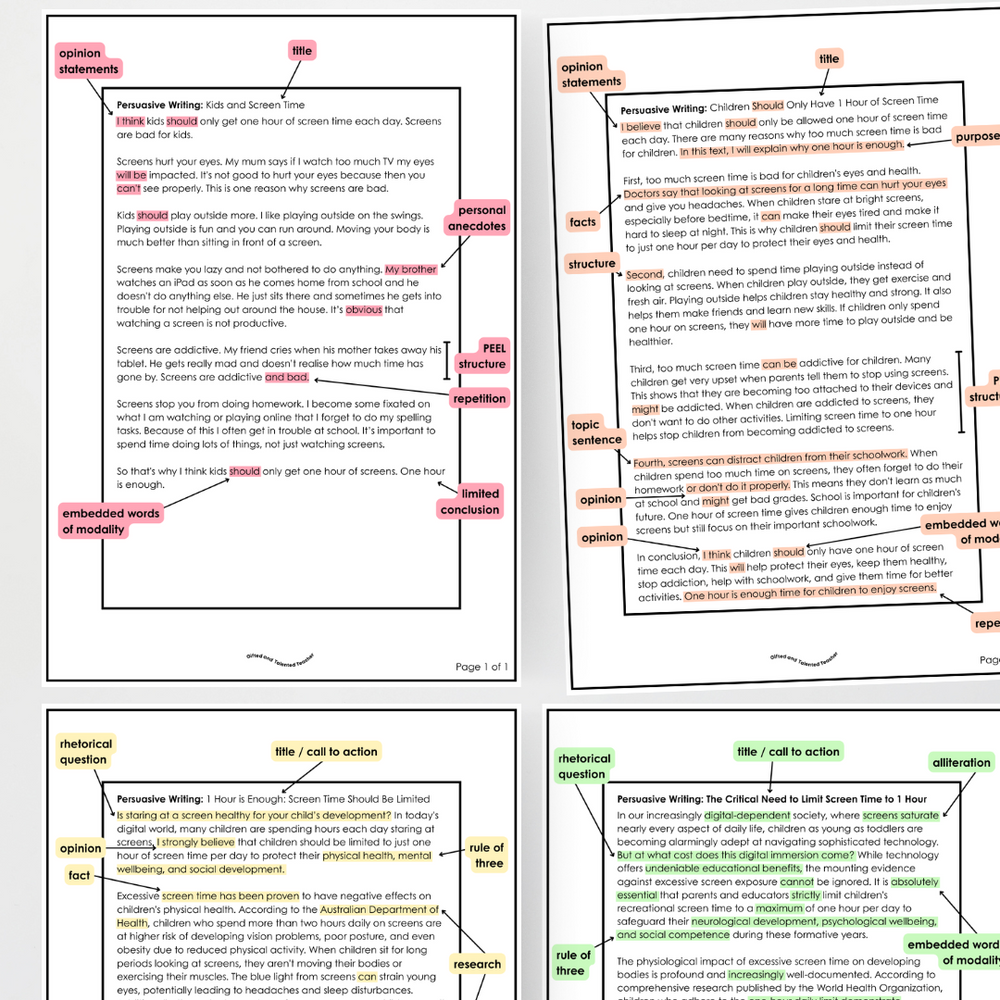 Year 5 and Year 6 - Persuasive Text: Level Up, Bump it Up, WAGOLL Wall ...