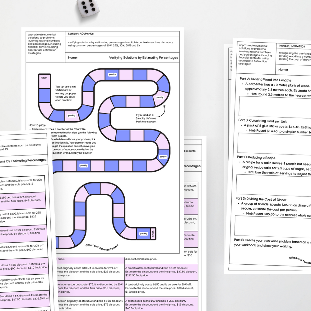 Number - Year 6 Australian Curriculum AC9M6N08 | Gifted and Talented ...