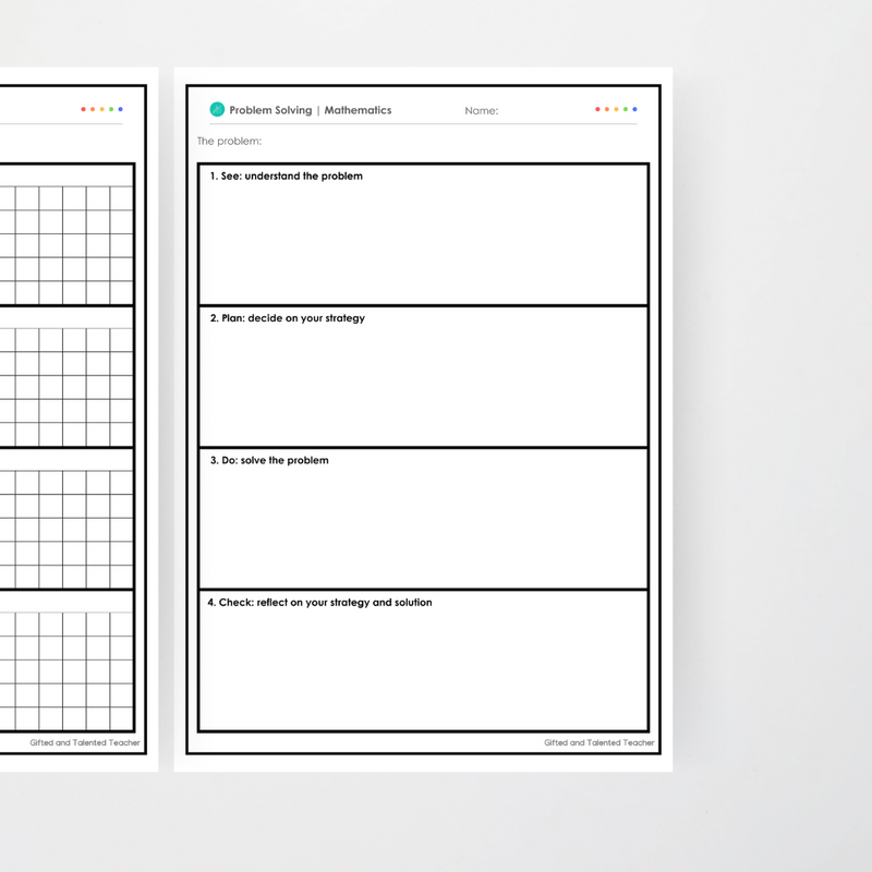 See, Plan, Do, Check Problem Solving Mats | Gifted and Talented Teacher ...